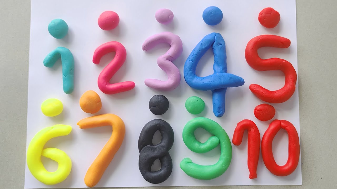 Play Doh Toy | Counting Numbers | Write and read numbers 123 | learning ...