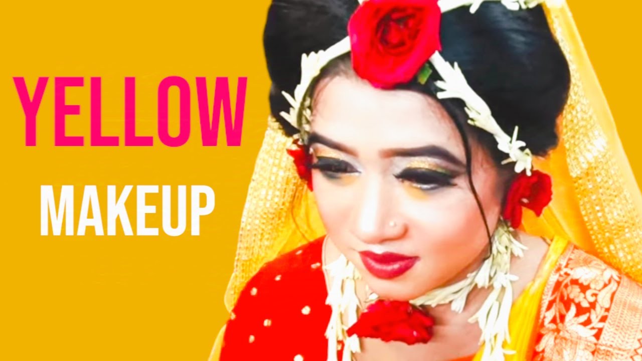 Yellow makeup tutorial on beauty parlour | artist beauty parlour - YouTube
