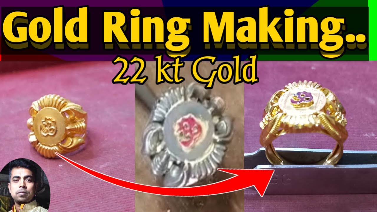 Nazrana ring making 22 kt Gold ।। How to make maharaja ring ।। Gold ...