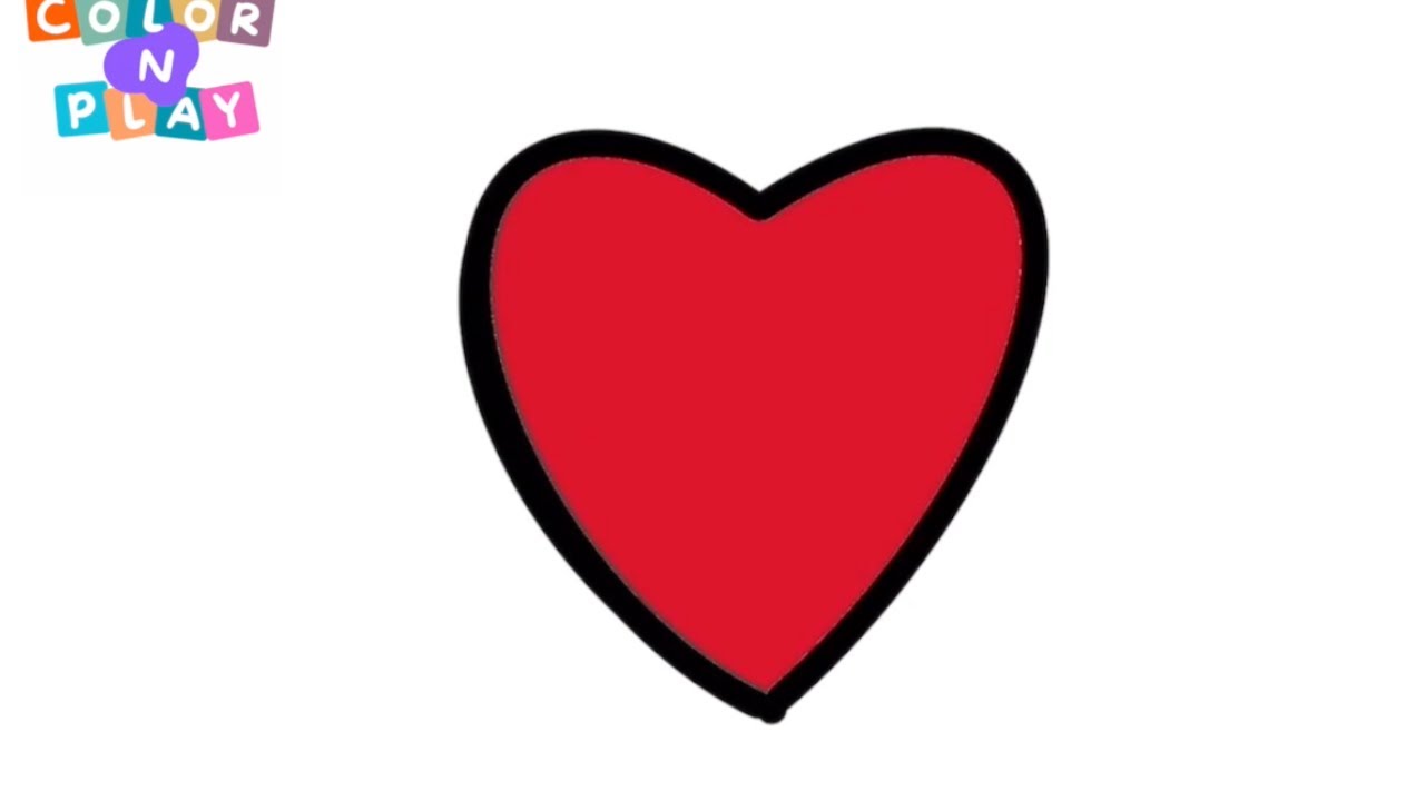 How to Color a Heart Shape | Learn Colors for Kids | Fun Coloring ...