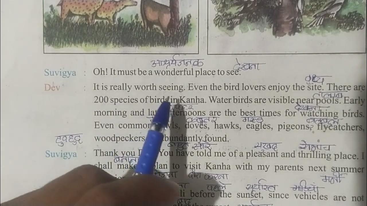 class 8th, lesson explain, thrills of kanha kisli , ( part 2 ) - YouTube