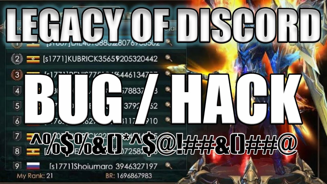 Legacy of Discord: HACK & BUG 6 July 2018 - YouTube
