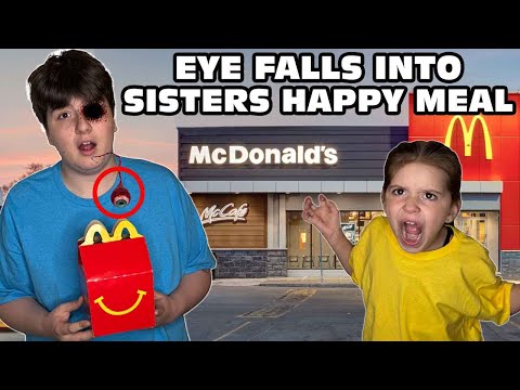 Kid Temper Tantrum Eye Falls Into Sister's Happy Meal! [Original]