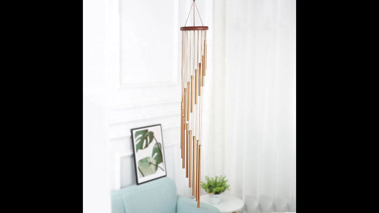 TIMESETL Classic 18 Aluminum Tubes Rotate Wind Chimes Tube Tones ...