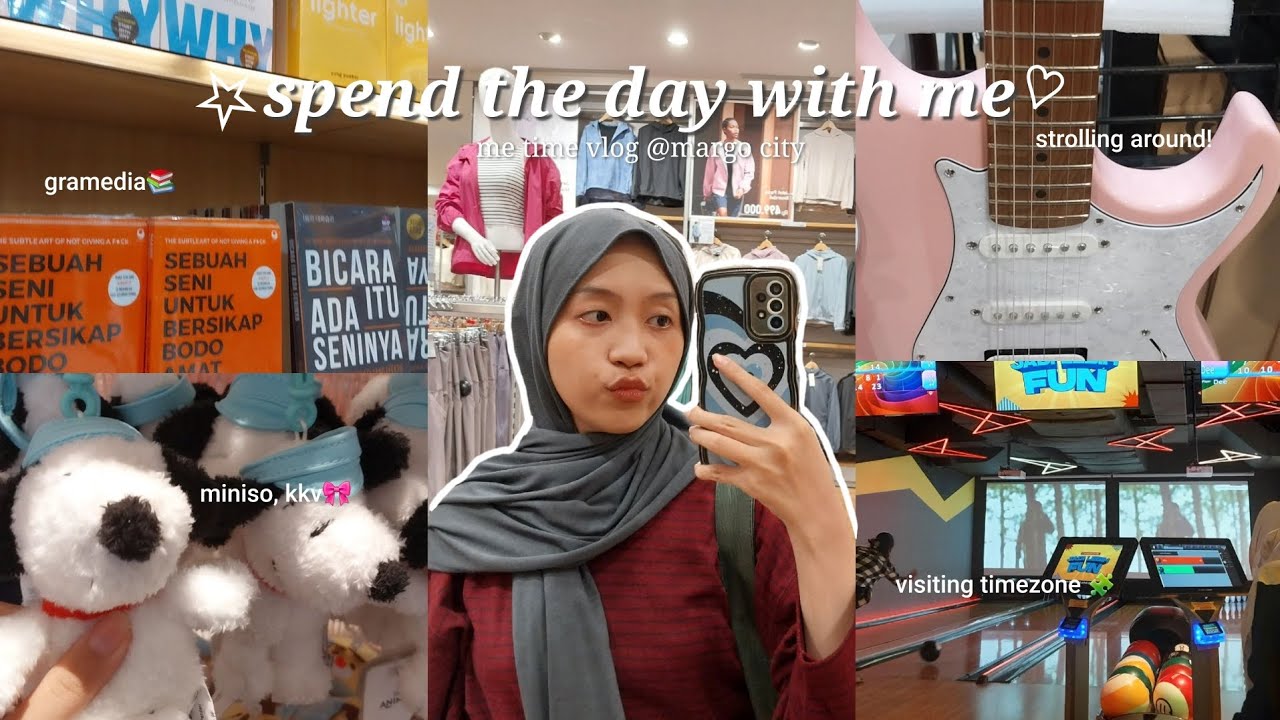 weekend vlog 🎀 : me time @margo city, lunch, timezone, kkv, gramedia ...