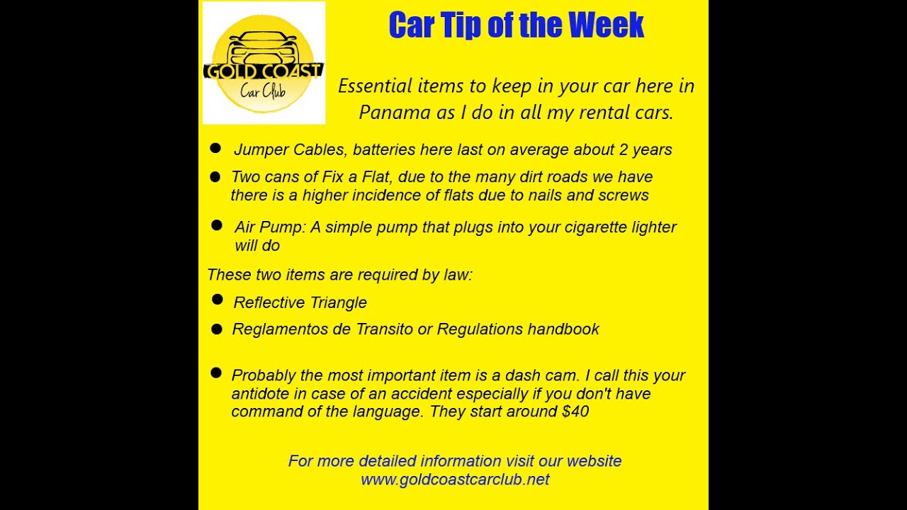 Car Tip of the Week #1 - YouTube