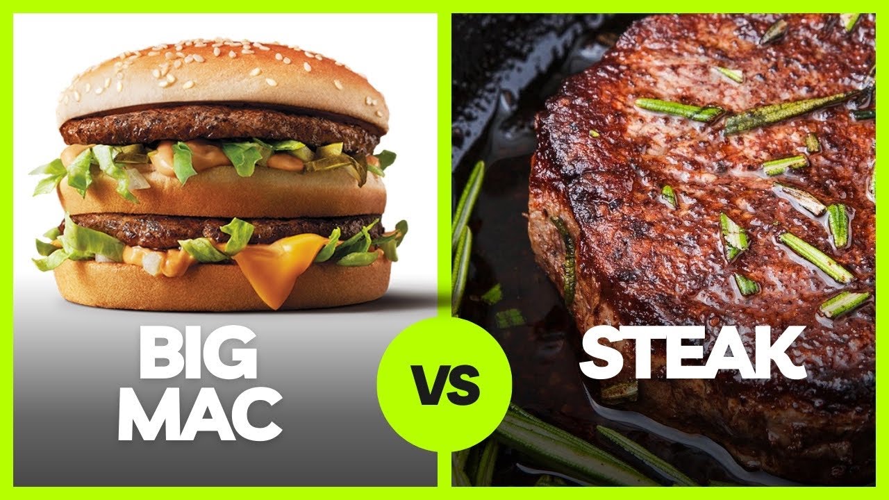FOOD FIGHT: Big Mac Vs Steak (TASTE TEST) - YouTube