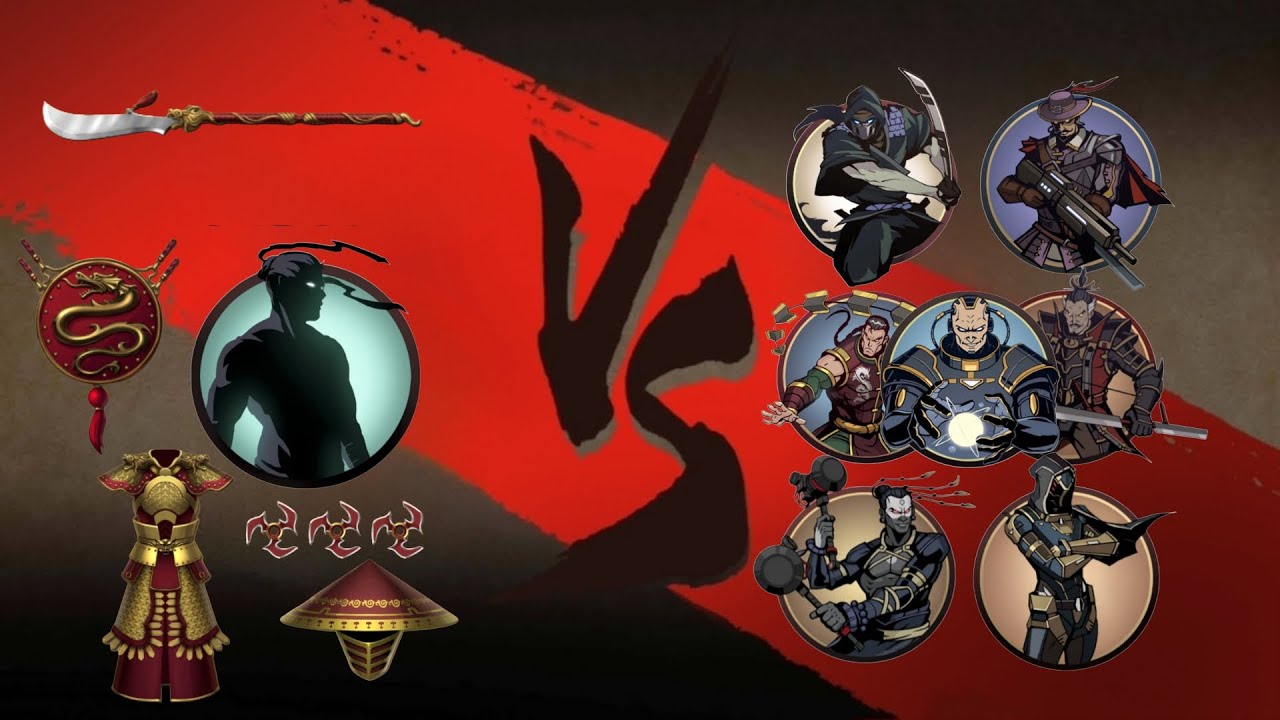 Shadow Fight 2 || Full set Sentinel vs TITAN bodyguards - YouTube