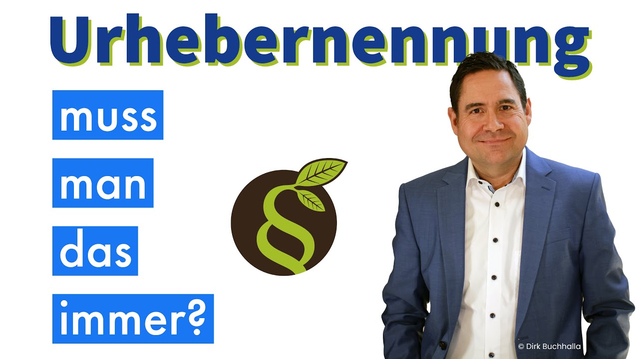 Muss man immer den Urheber nennen? Wie teuer wird das? - YouTube