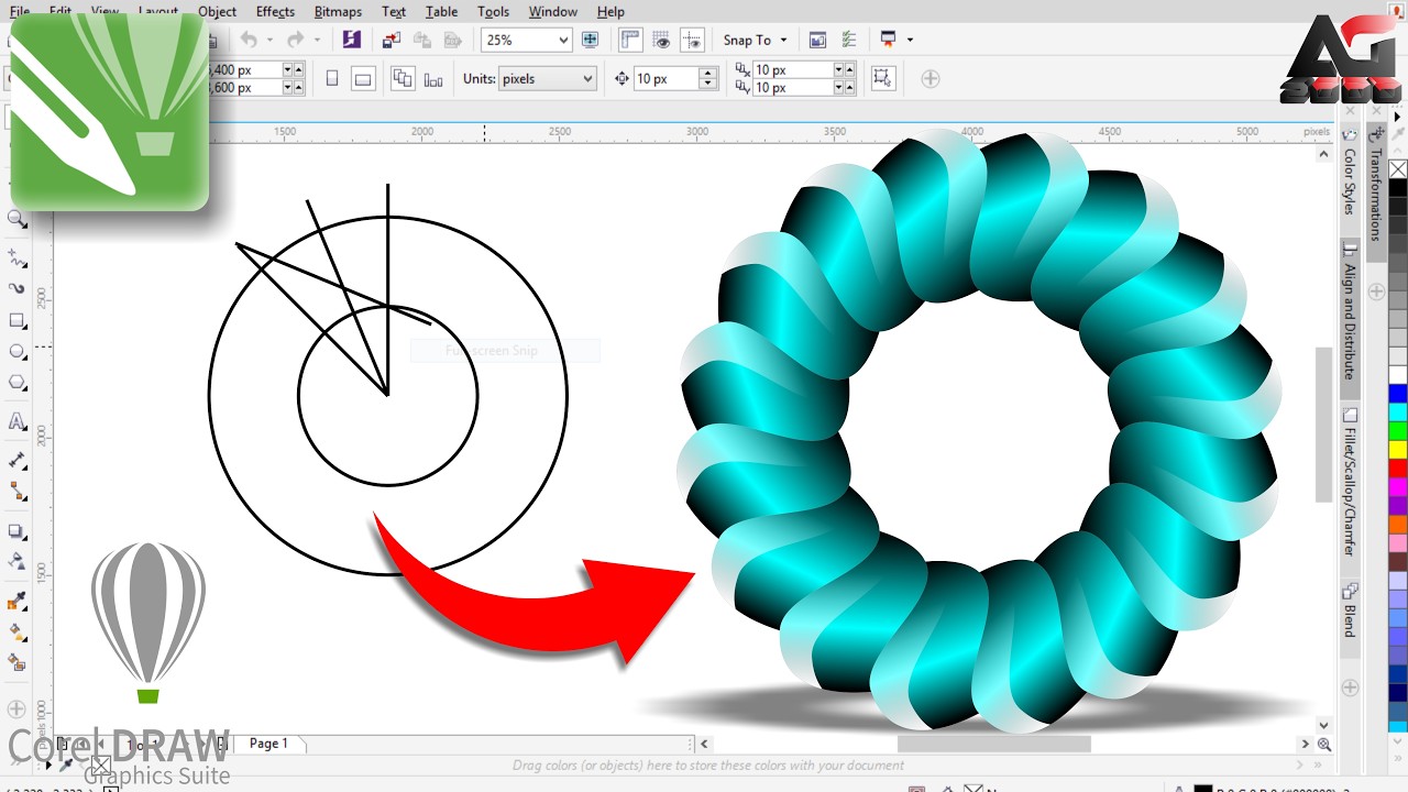 Designing a circle logo | CorelDraw tutorial - YouTube