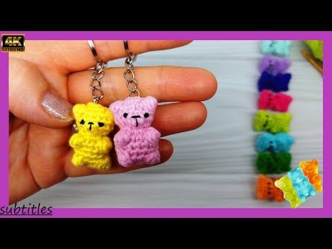 GUMMY  BEAR Crochet | Cute Crochet Gummy Bear | Mini Jelibon Ayıcık | Amigurumi Anahtarlık Yapımı 🐻