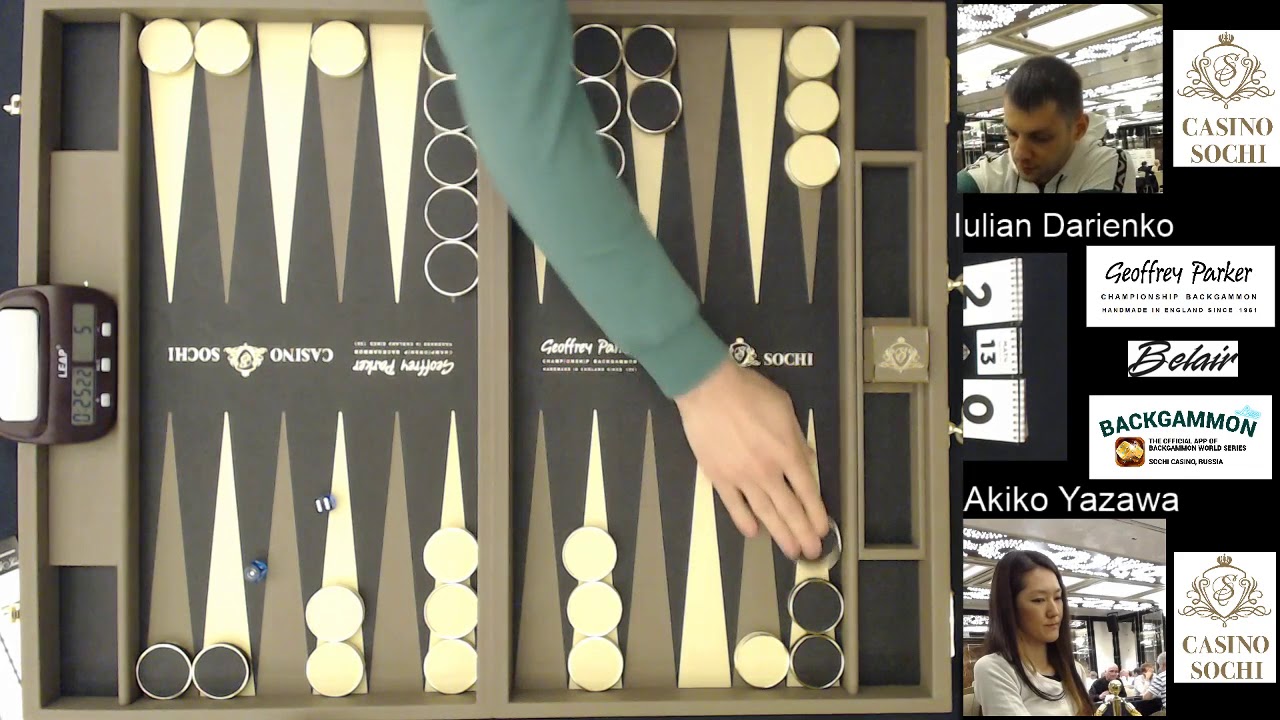 Backgammon World Series Sochi 2018 R3 Iulian Darienko vs Akiko Yazawa - YouTube