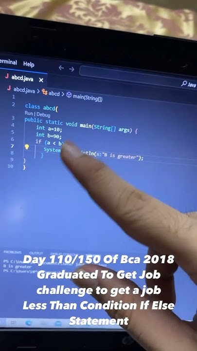 If Else Statement In Java Program Ifelsestatement Vscode Shorts Bca Youtube
