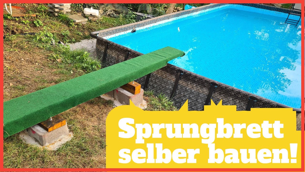 Sprungbrett für Pool günstig selberbauen 🏊‍♀️ #diy #pool - YouTube