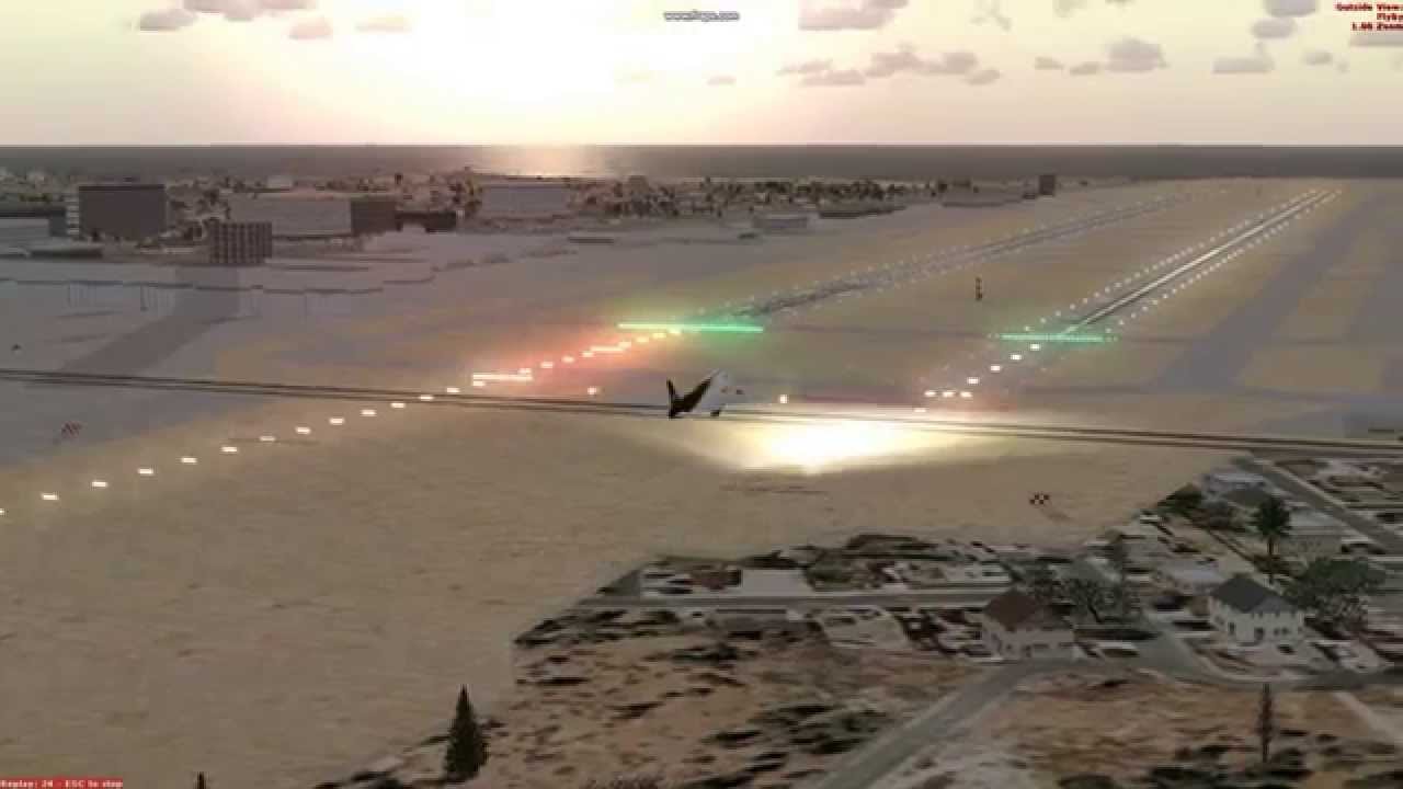 UPS Boeing 777-200ER tough landing LAX - YouTube