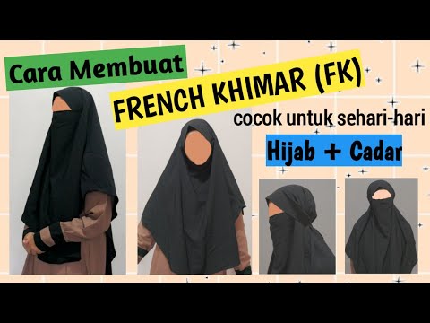 Cara membuat FRENCH KHIMAR (FK) || Tutorial Pola sd Menjahit || hijab cadar - YouTube