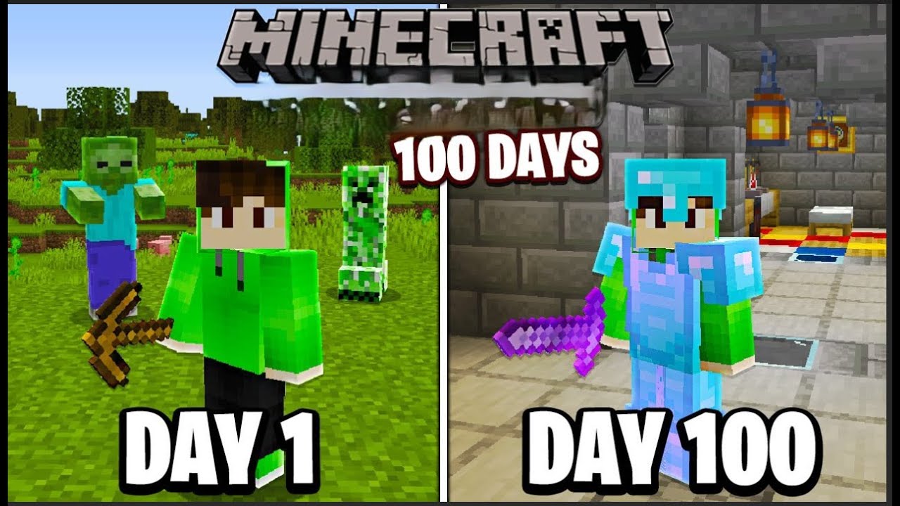 100 days in minecraft - YouTube