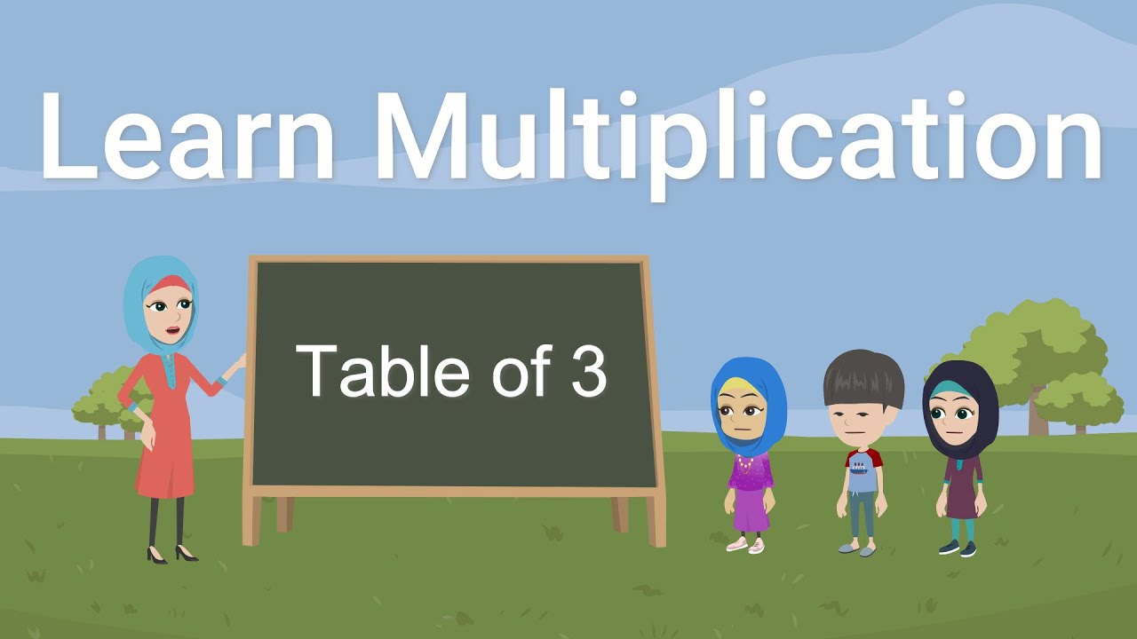 Learn Multiplication - Table of 3 | 3-x1=3 Multiplication, Table of ...