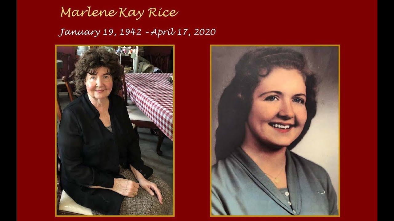 Marlene Kay Rice Funeral Service - YouTube