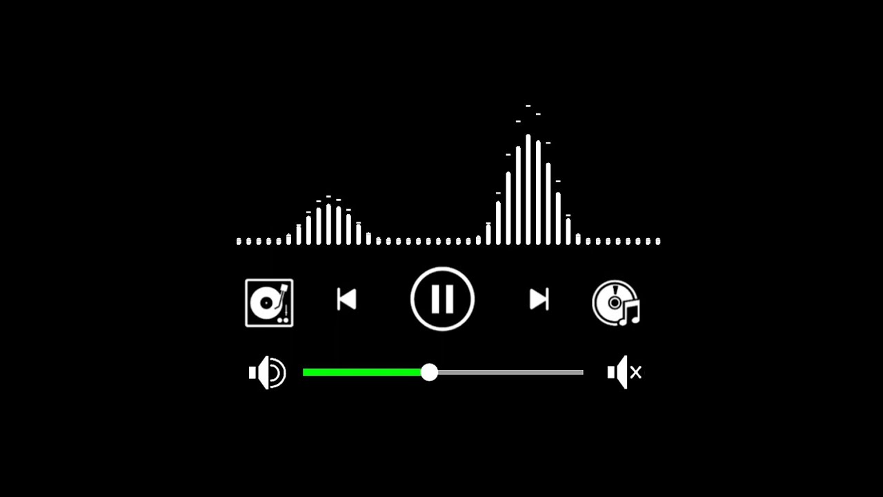 Audio Music Spectrum Black Screen | Music Player Black Screen Effect ...