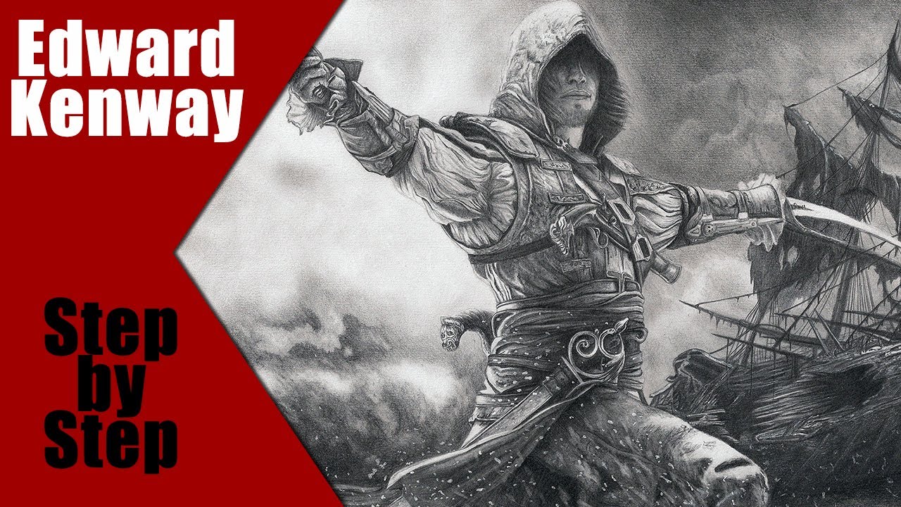 Assassin's Creed IV Black Flag Edward Kenway drawing - YouTube