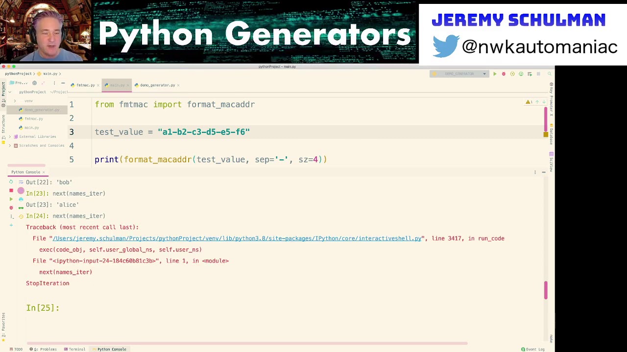 Python Iterators And Generators For Network Automation Youtube