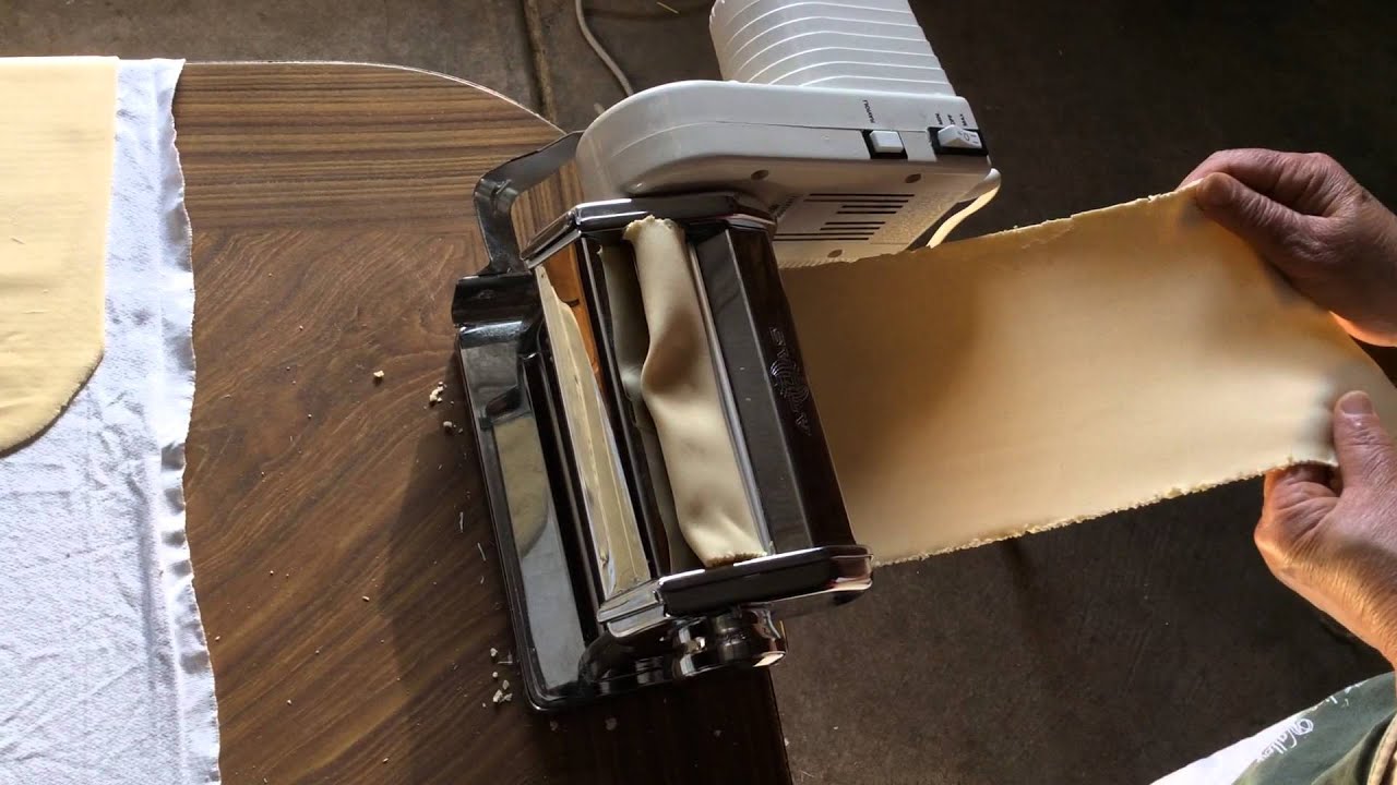 Running Pasta Dough through a Pasta Machine - Fresh Pasta Recipes - YouTube