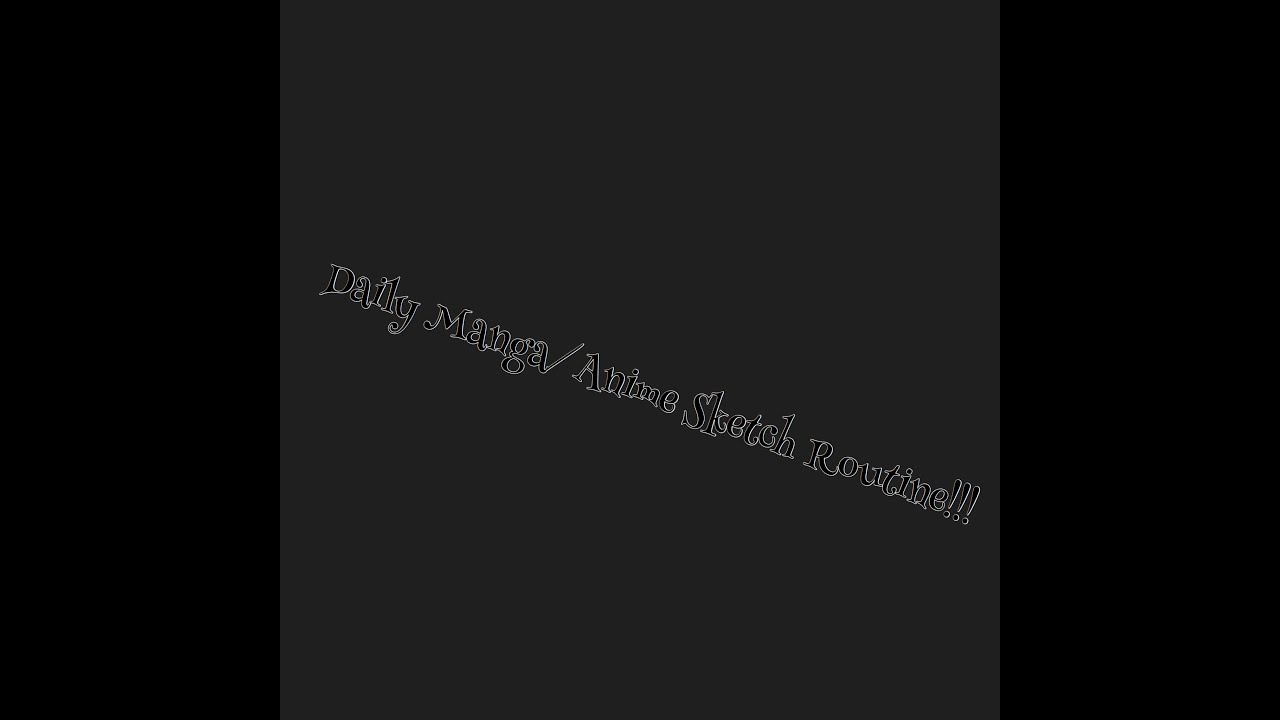 Daily Manga/Anime Sketch Routine - YouTube