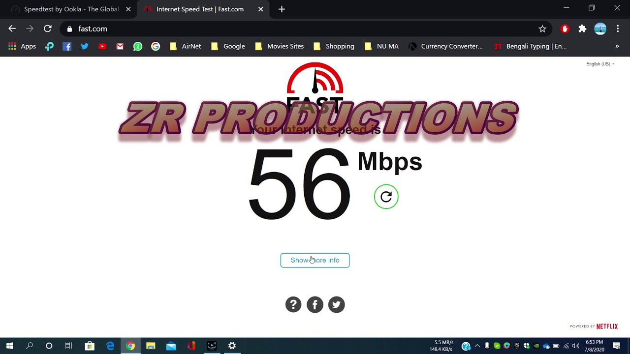 Link3 Cheetah Plus 20Mbps 1290tk Package Speed Test 4K - YouTube