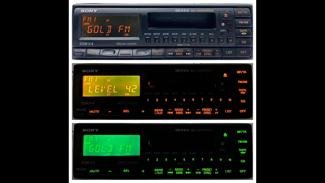 1990s Sony XR-U660RDS Car Cassette Radio Player - For Sale - YouTube