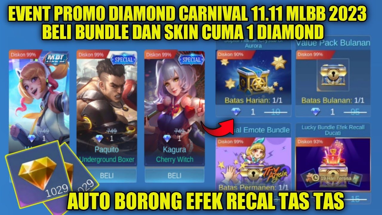 EVENT PROMO DIAMOND KUNING 2023! EFEK RECAL TAS-TAS BELI SKIN EPIC CUMA ...