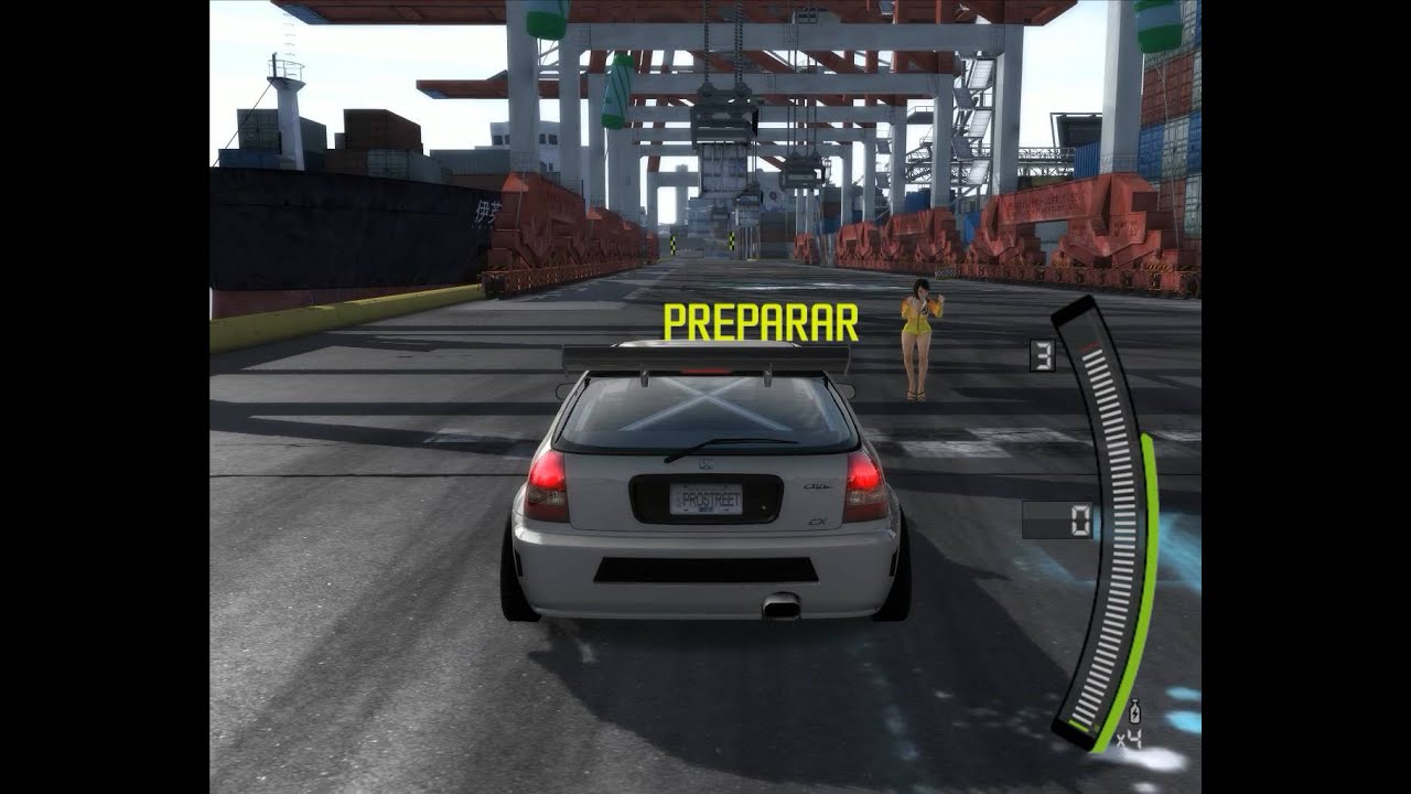 NFS ProStreet Drag Civic 9.68s - YouTube