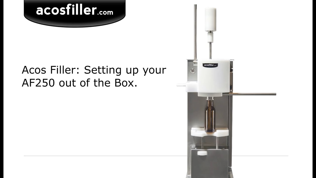 Acos Filler: Setting up your AF250 out of the Box. - YouTube