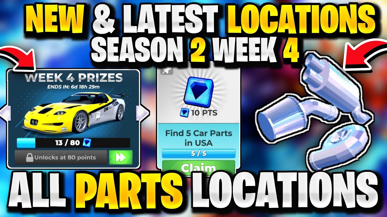 *NEW LOCATIONS* ALL 5 USA PARTS LOCATIONS FOR SEASON 2 WEEK 4 QUEST IN ...