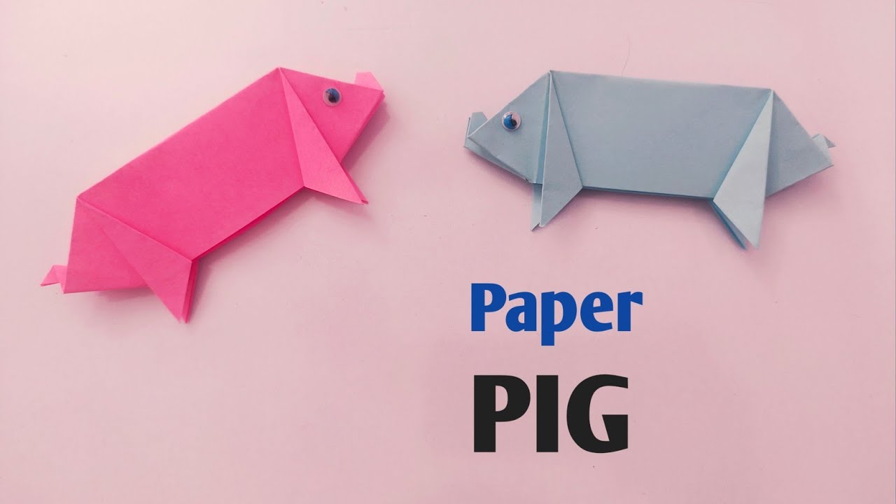 Pappa PIG 🐖🐖| Paper Pig Cartoon | Origami Pig Face - YouTube