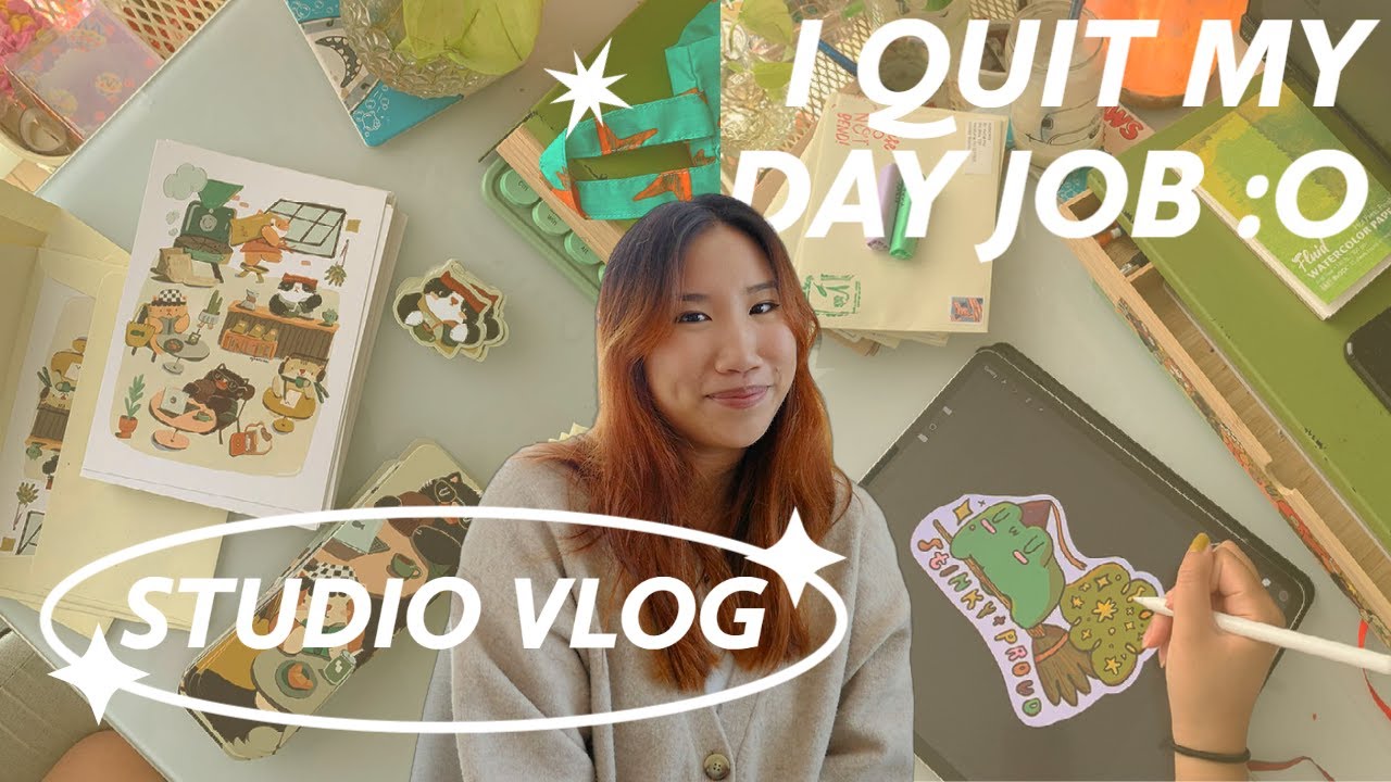 i quit my day job... september art studio vlog - YouTube