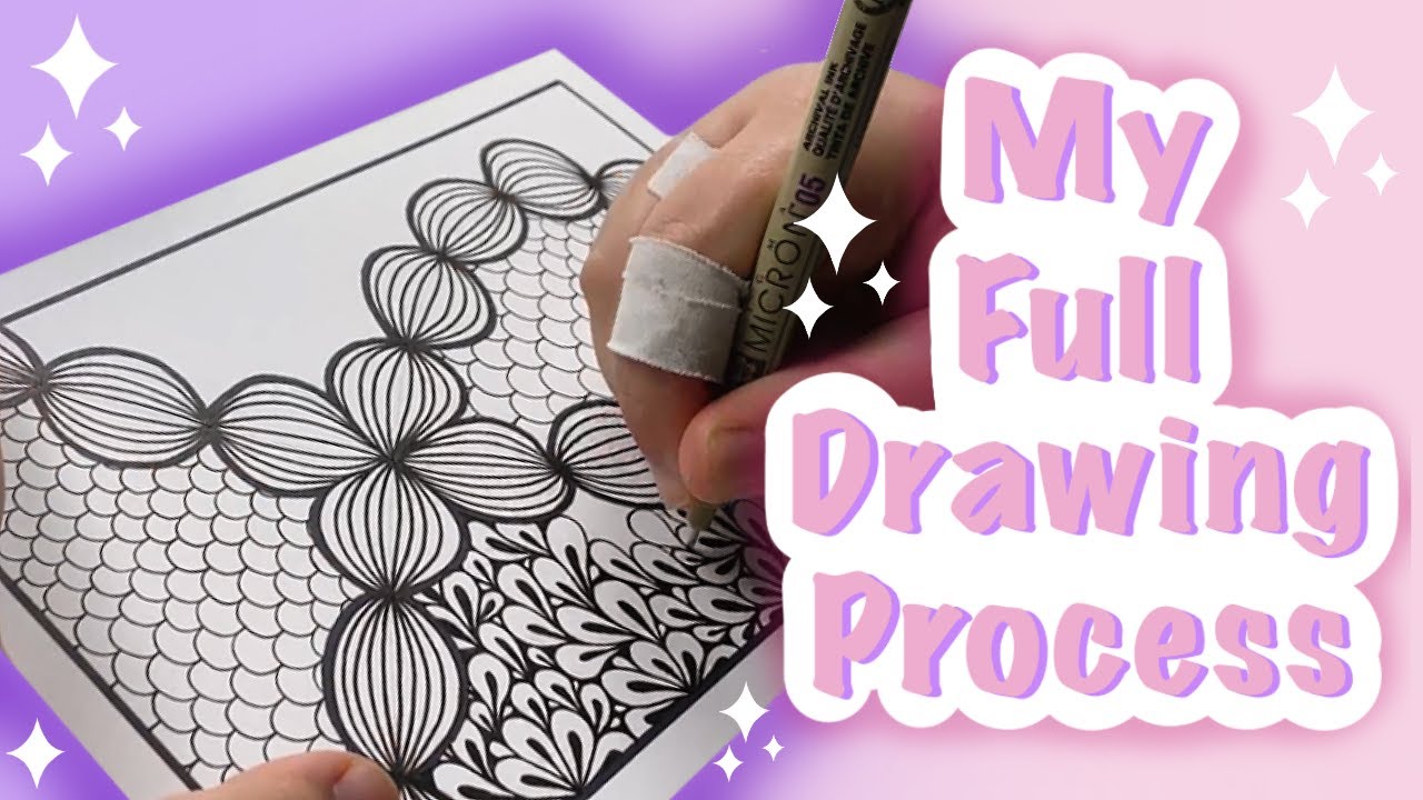 My Current Full Drawing Process // Drawing Process From Start To Finish ...