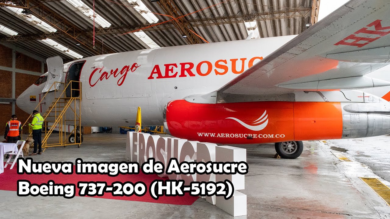 Nueva imagen AEROSUCRE - Boeing 737-200 (HK-5192) - YouTube