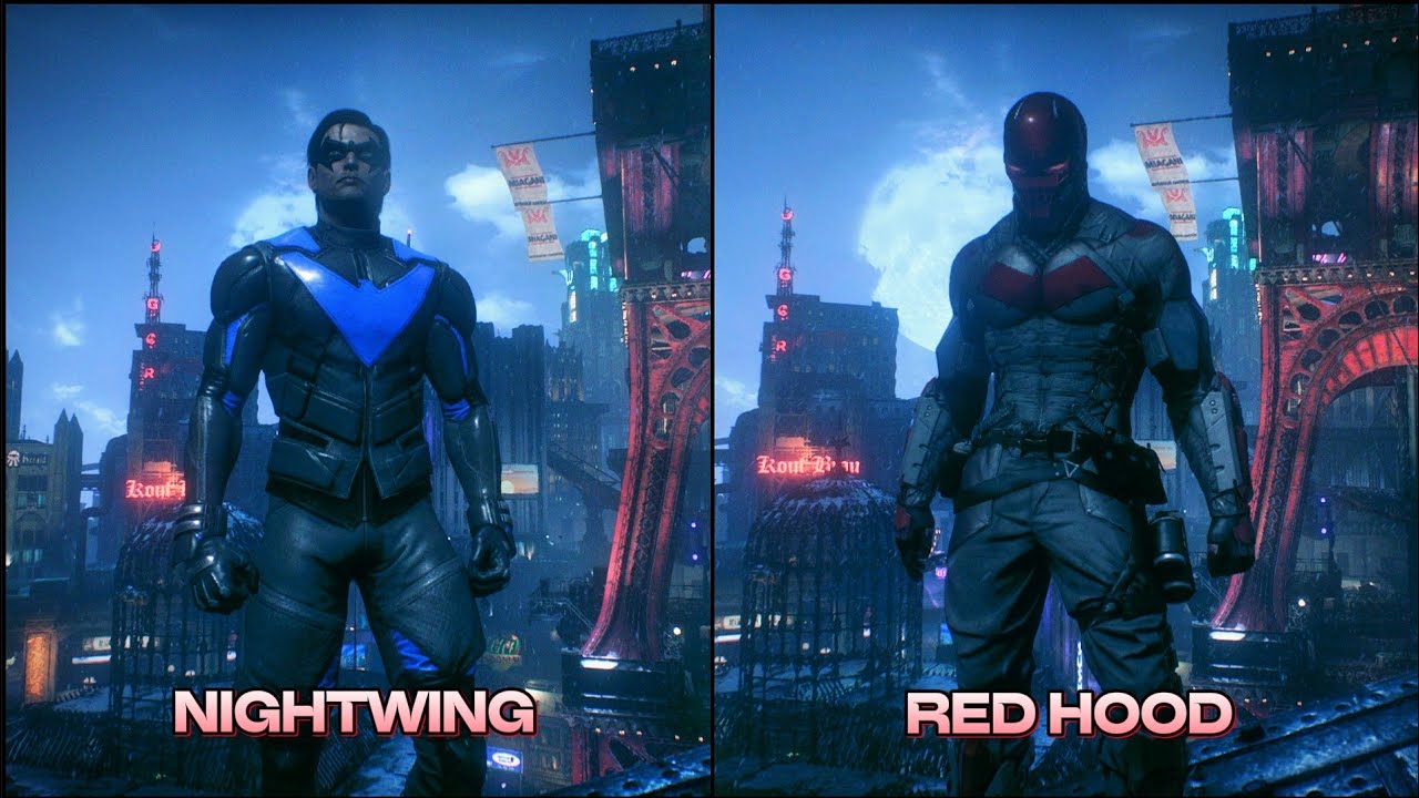 RED HOOD vs NIGHTWING - Stealth Gameplay - Batman Arkham Knight - YouTube