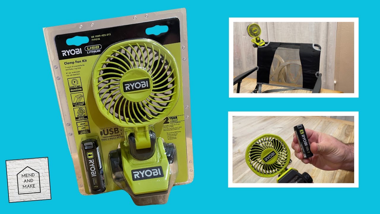 Ryobi USB Lithium Clamp Fan Kit - YouTube