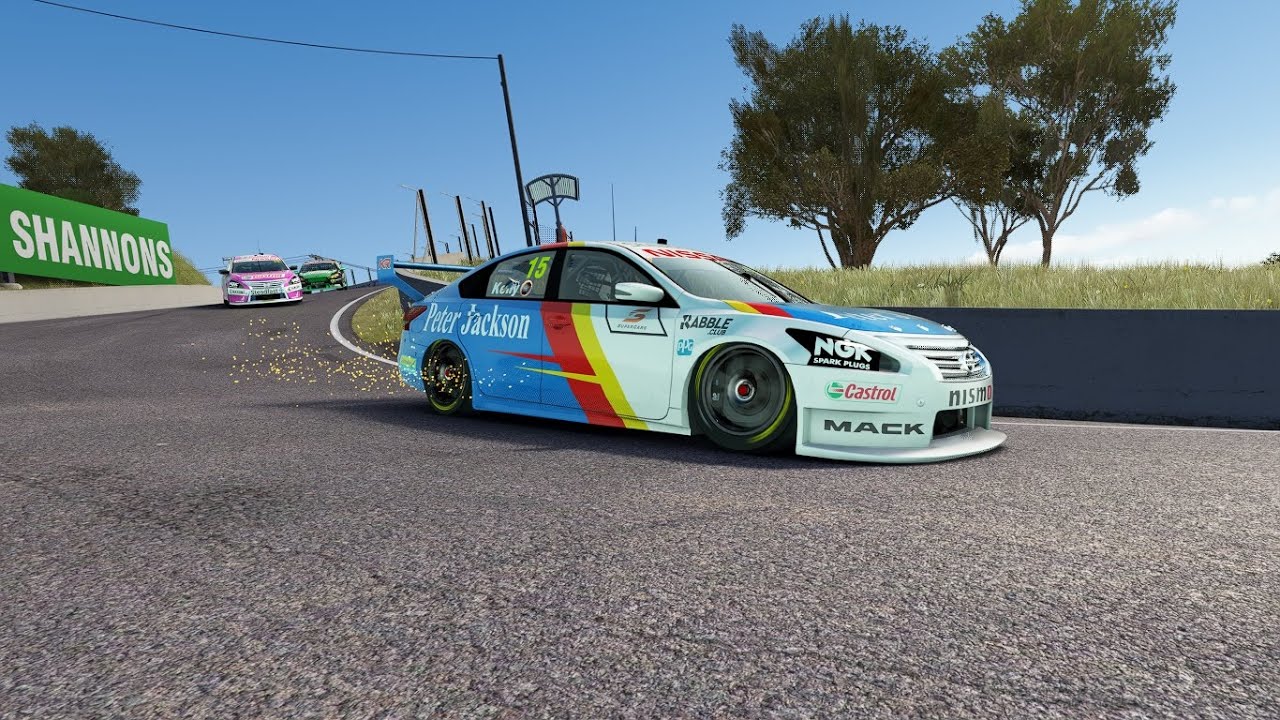 Assetto Corsa V8 supercars Nissan Altima at Bathurst (replay cams ...