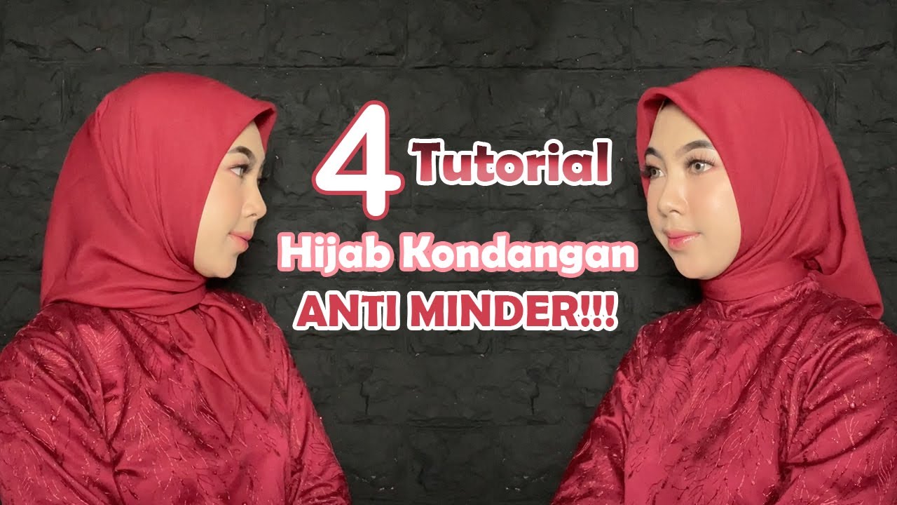tutorial hijab kondangan untuk wajah bulat | pakai kerudung segi empat ...
