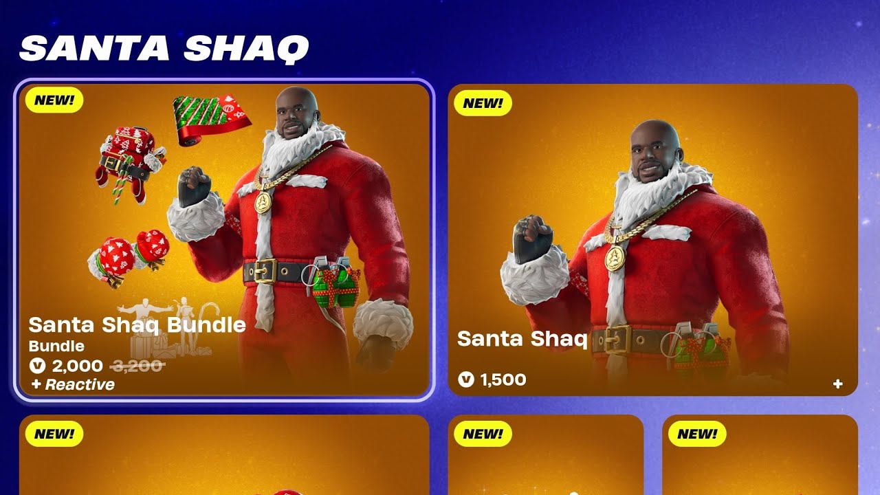 Fortnite gameplay van de Santa Shaq Bundle (Shaq O' Niel) (DJ Diesel ...