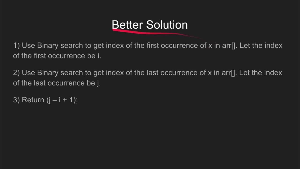 Count number of occurrences (or frequency) in a sorted array | GeeksforGeeks - YouTube