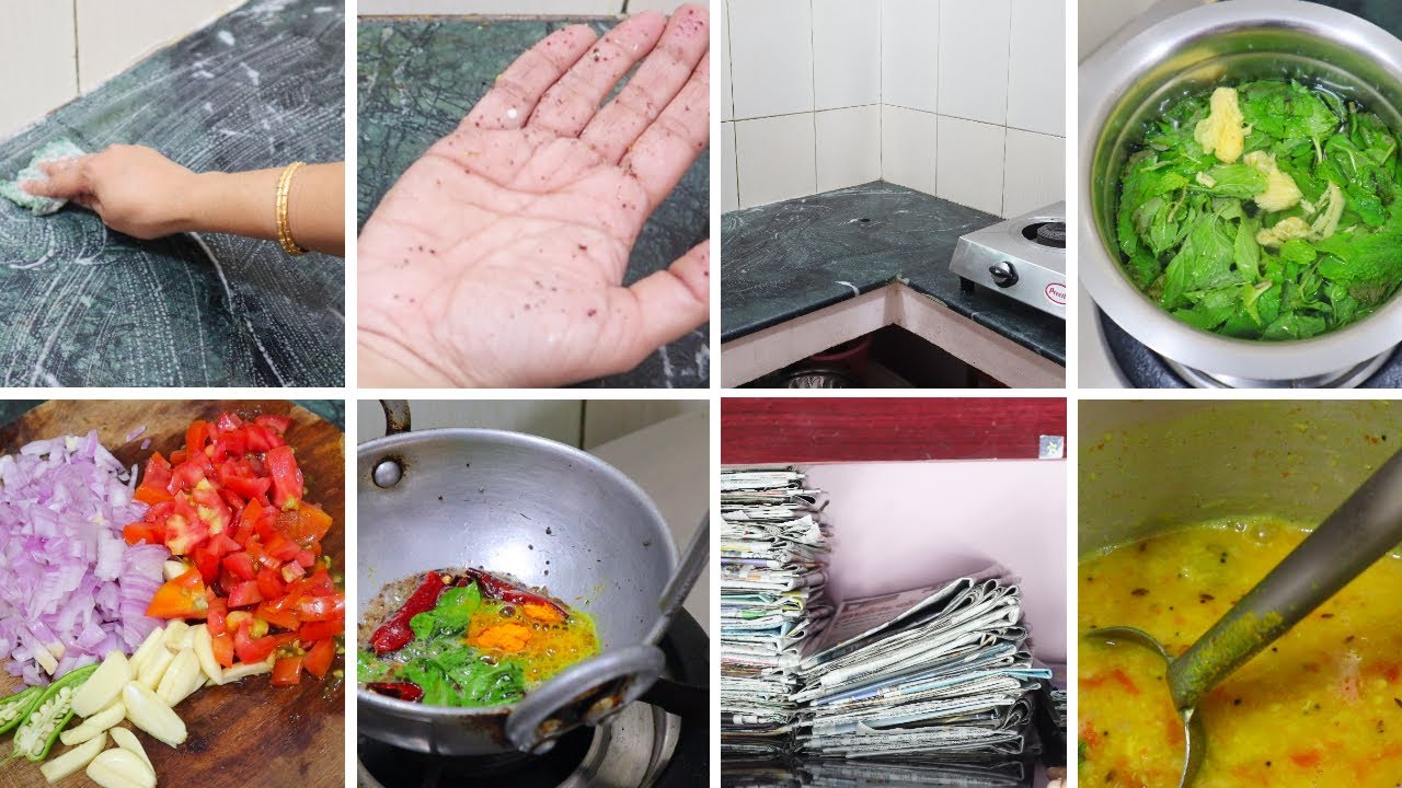 Kitchen Counter Top Cleaning | Evening Vlog | இப்படி அடுக்கினால் 6 ...