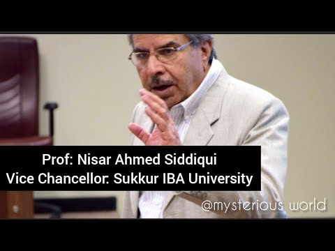 Brief history of late Nisar Ahmed Siddiqui (VC Sukkur IBA University ...