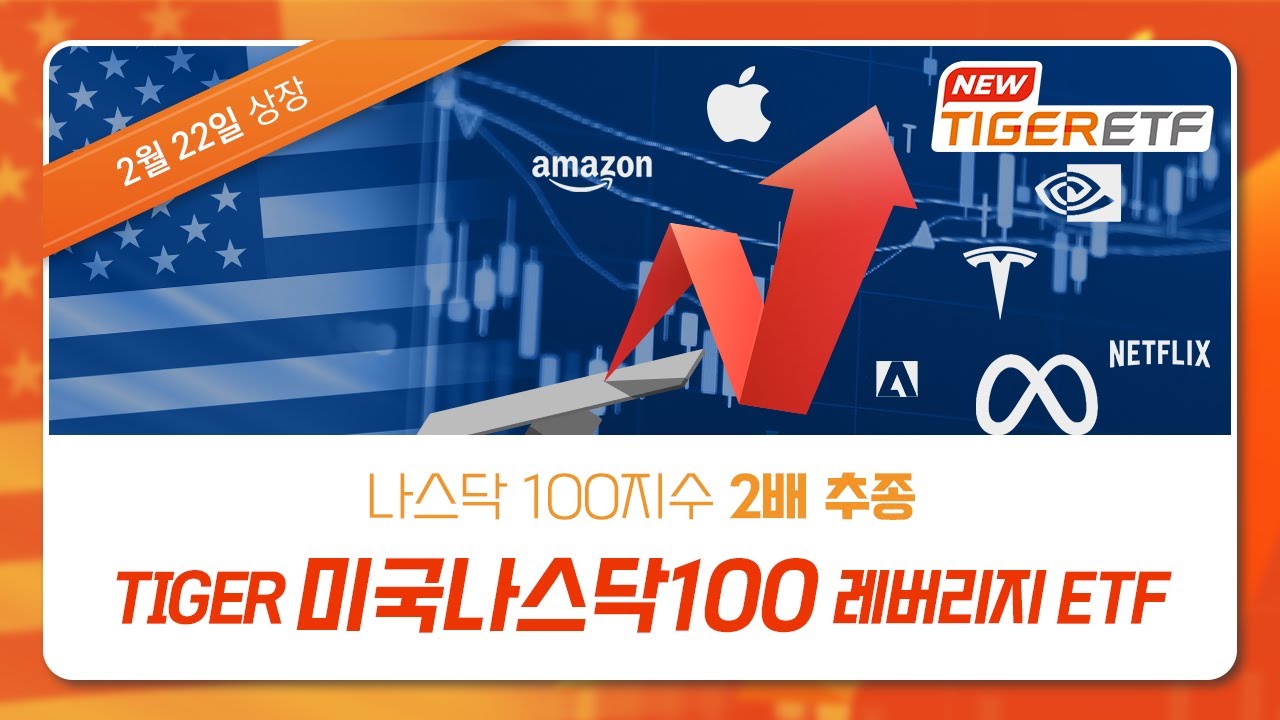 2월 22일 상장! 나스닥100지수 일간수익률의 2배 추종! 🐯NEW ETF🐯 / TIGER ETF - YouTube