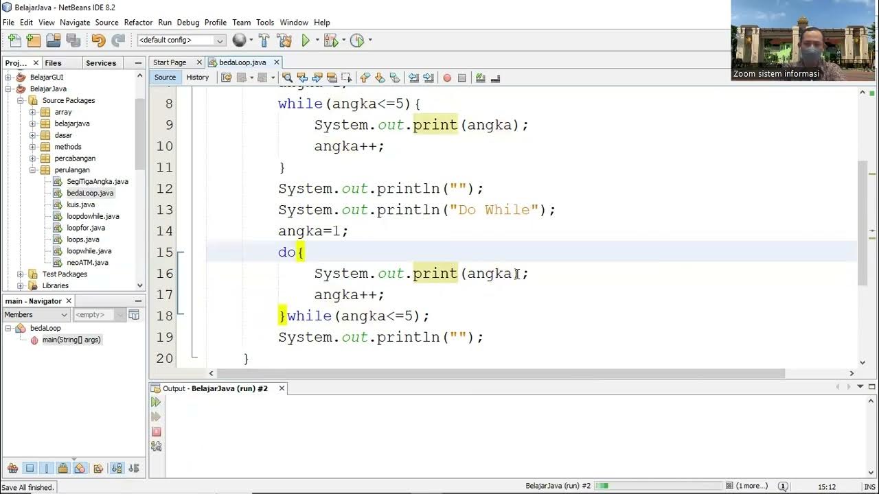 Bahasa Pemrograman Java: Perbedaan Perintah Perulangan While, Do-While, dan For - YouTube
