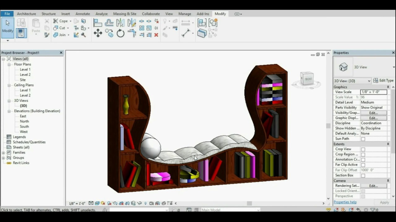 Revit Book Desk Family - YouTube