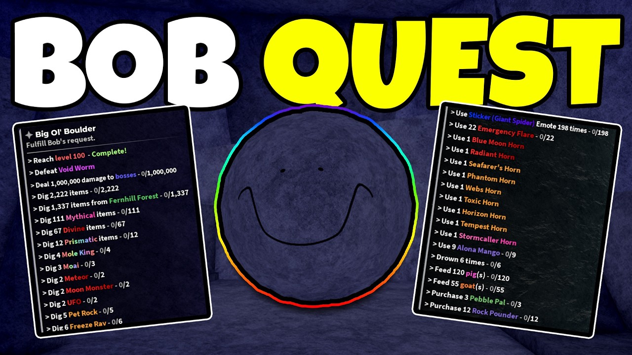 How To Find The SECRET BOB QUEST In Roblox DIG - YouTube